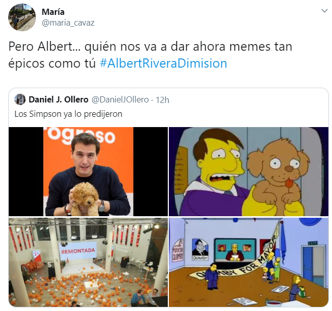 Memes de la dimisión de Albert Rivera de Ciudadanos