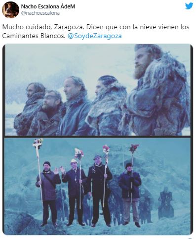 Los mejores memes de Zaragoza por la borrasca Filomena y la nieve