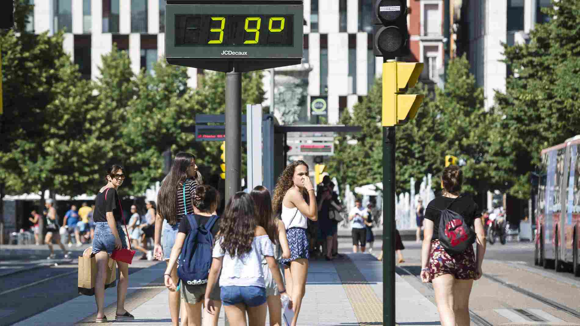 Alerta naranja inminente en Zaragoza: el calor por horas hasta los 39 ...