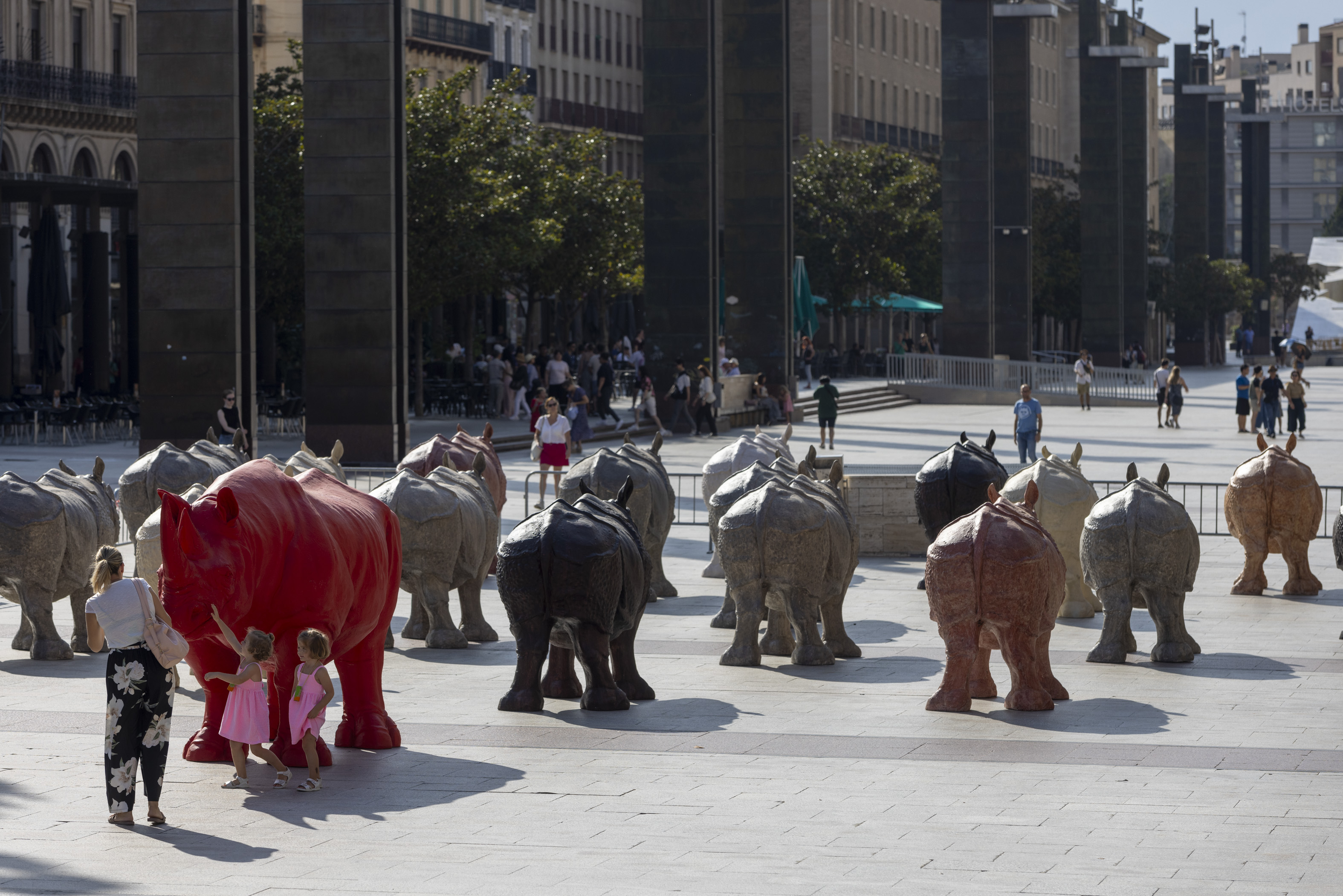 Fotos de los rinocerontes de Roberto Fabelo, que toman la plaza del ...