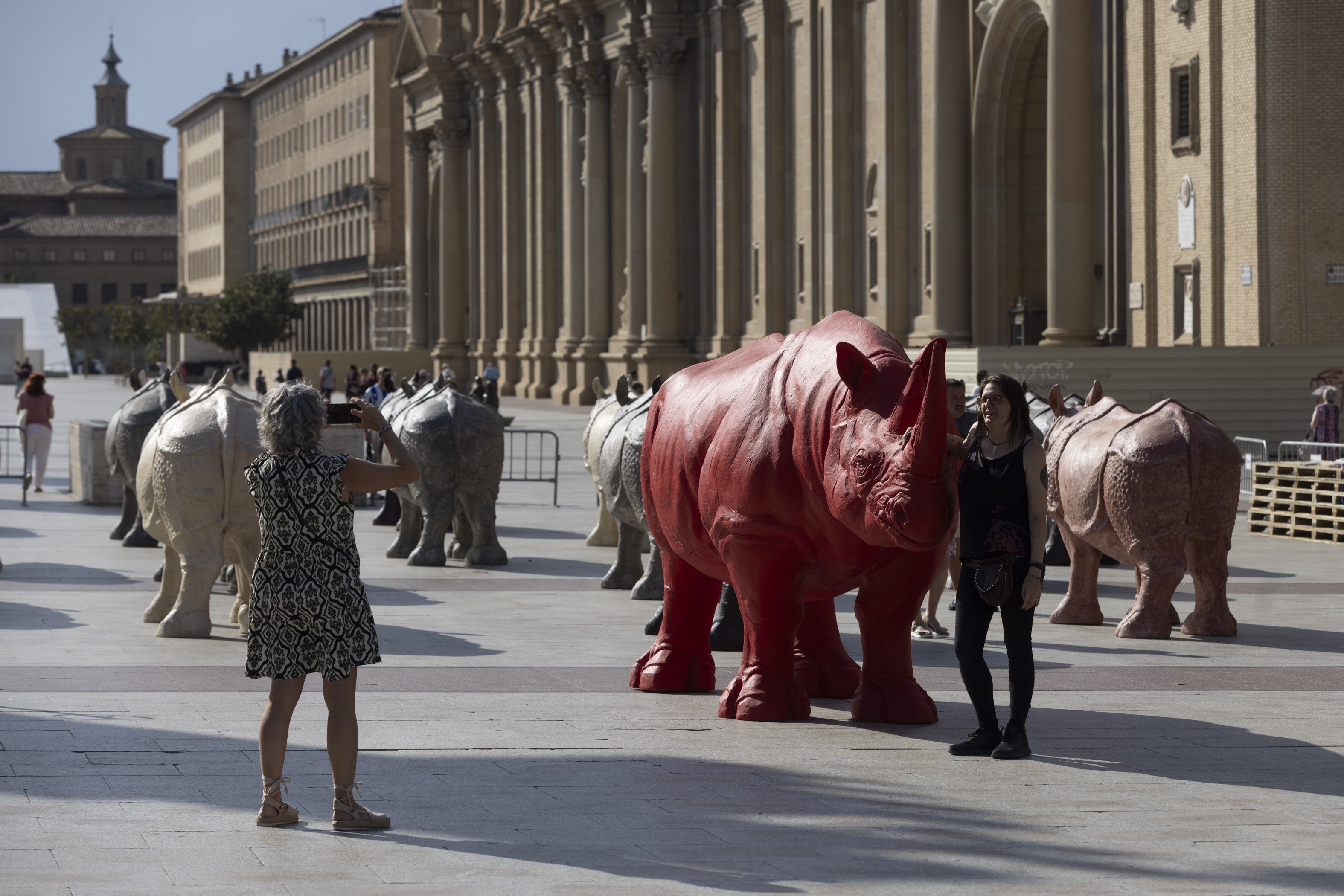 Fotos de los rinocerontes de Roberto Fabelo, que toman la plaza del ...