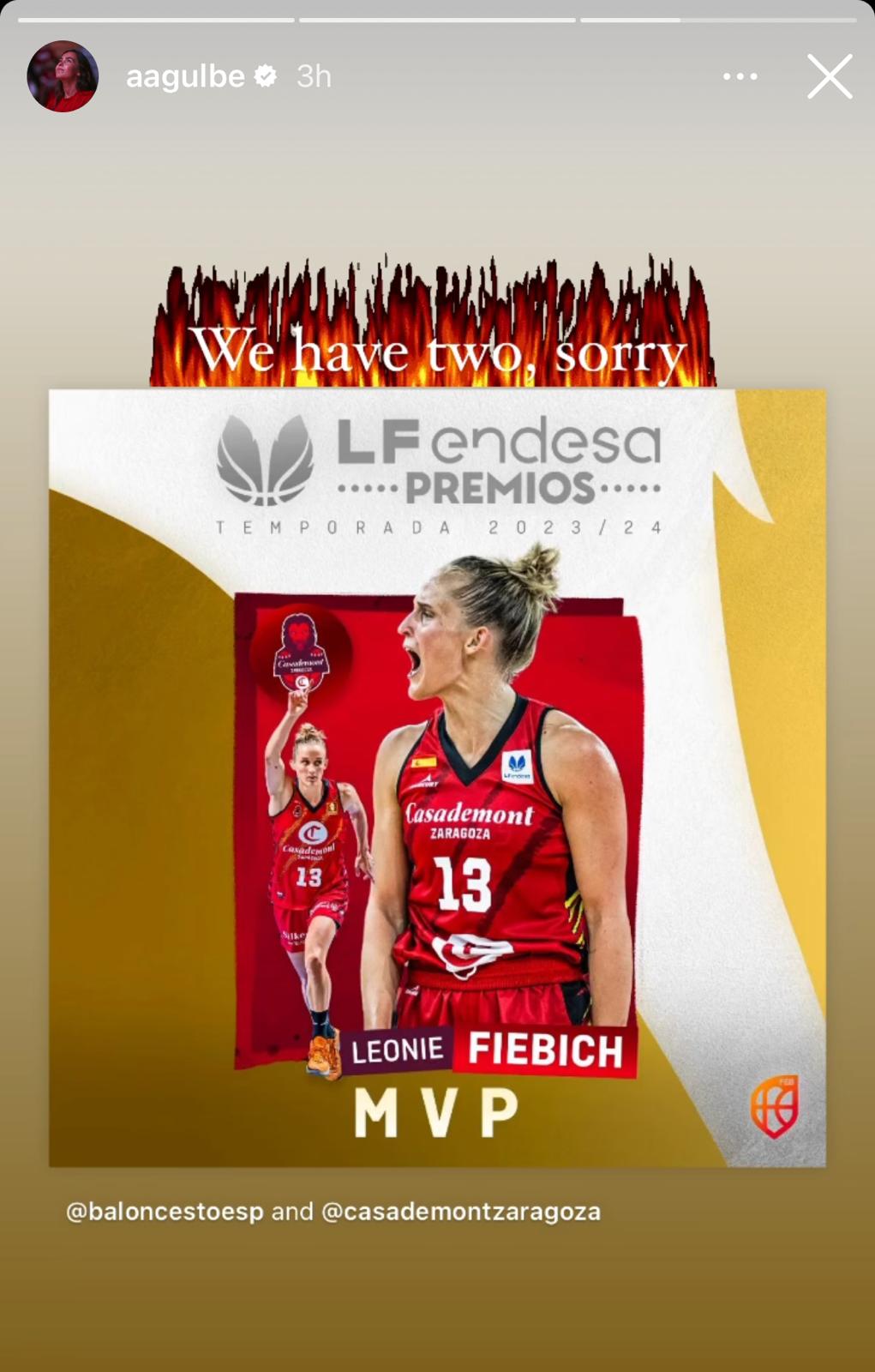 La reacción de Gulbe al segundo MVP de Leo Fiebich: “Nosotras tenemos ...