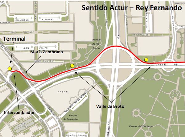 Este será el nuevo recorrido y las paradas de la línea 60 del bus de ...