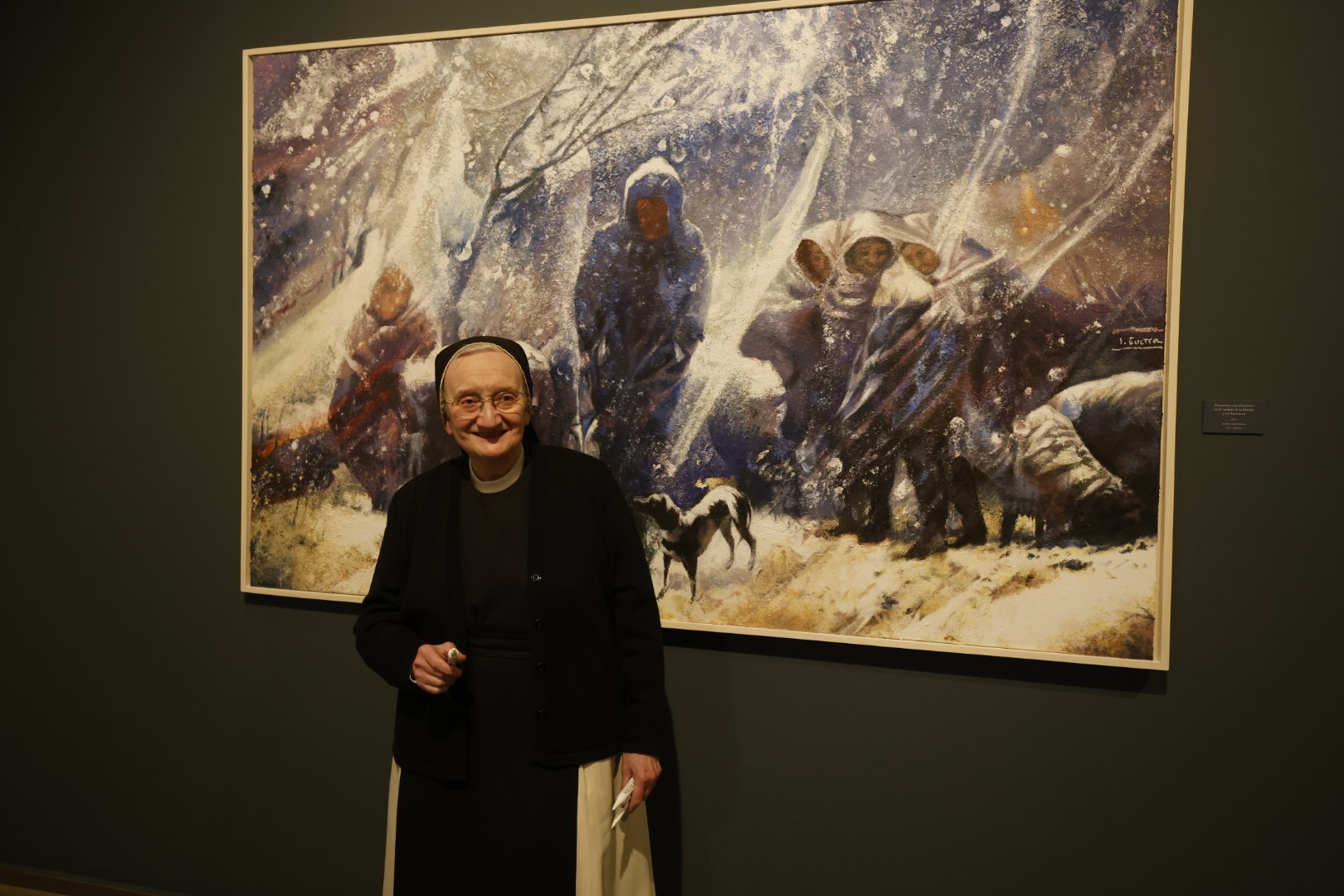 Sor Isabel Guerra da la pincelada final en el Museo Goya de Zaragoza