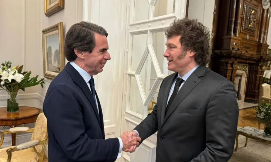 Javier Milei y José María Aznar, comparten "una conversación muy ...