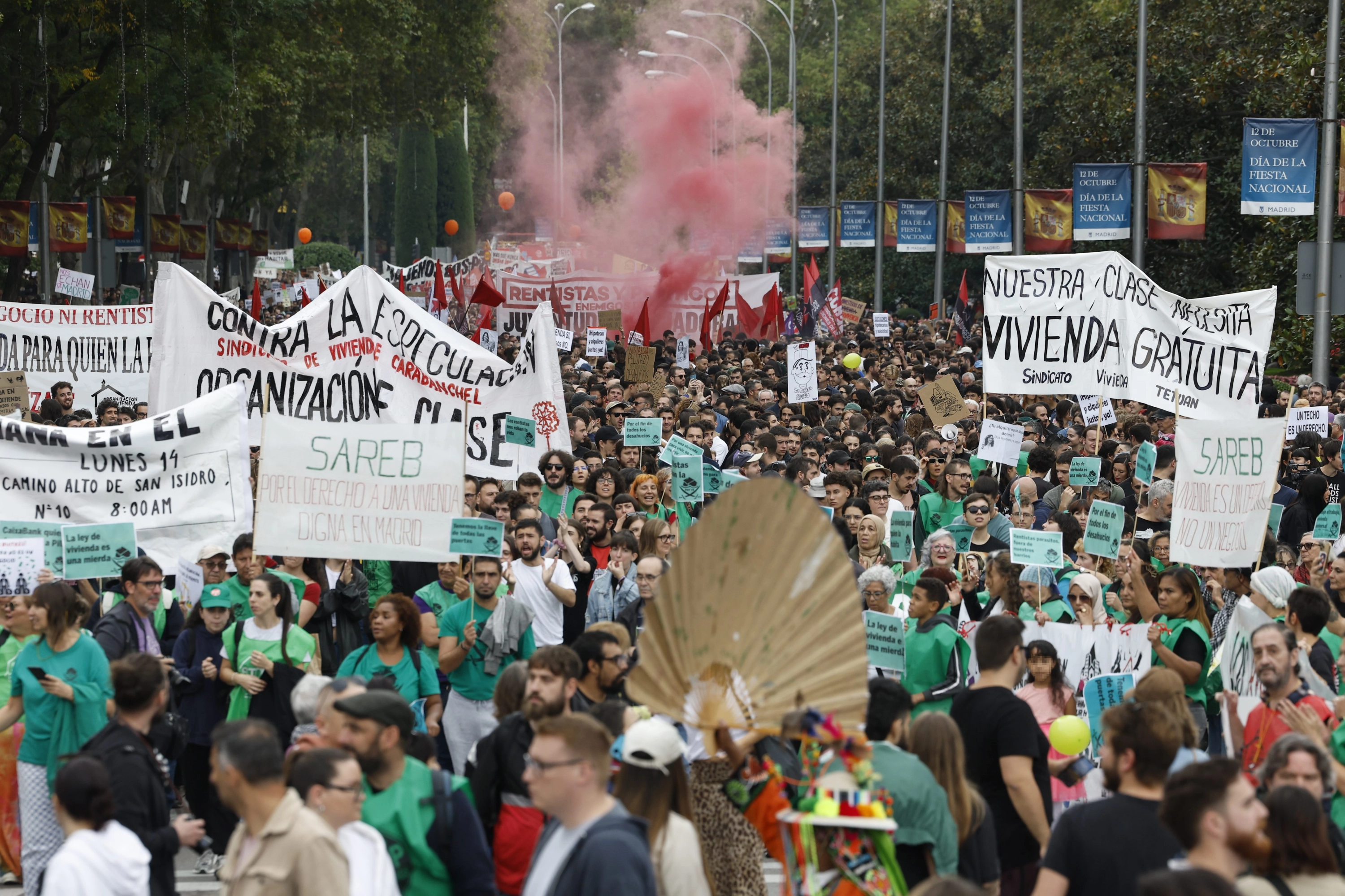Masiva protesta en Madrid para exigir que baje el precio del alquiler ...