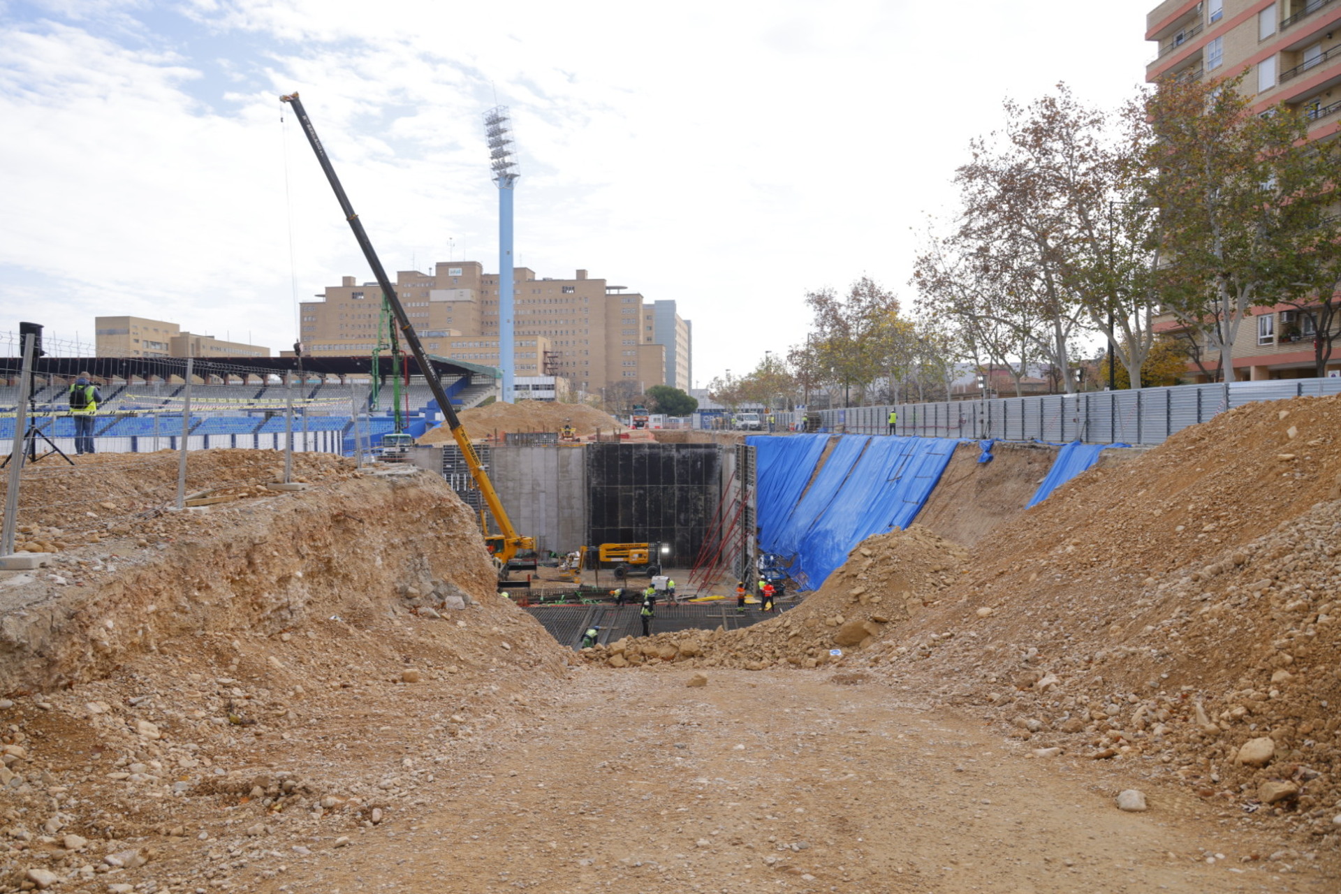 La obra de la nueva Romareda, al detalle: dos fases, seis grúas y ocho puntos de derribo simultáneos