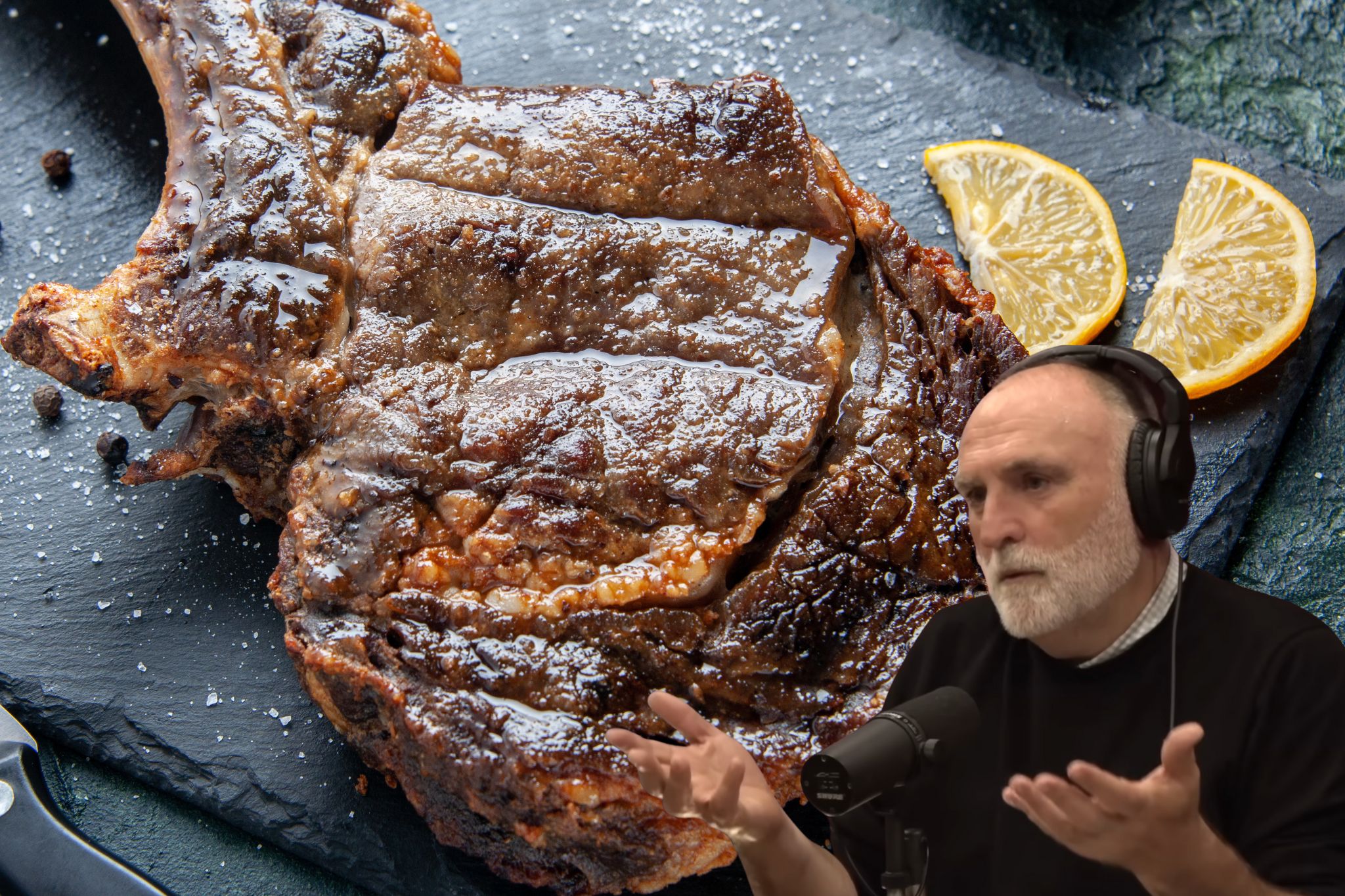 José Andrés (56 años) chef de España, sobre cómo lograr un chuletón ...