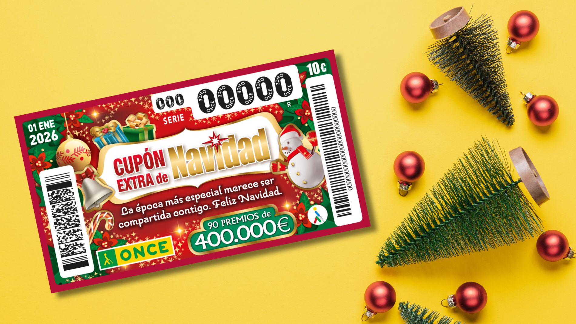 Cuánto cuesta comprar un Cupón Extra de Navidad 2026 de la ONCE: el precio